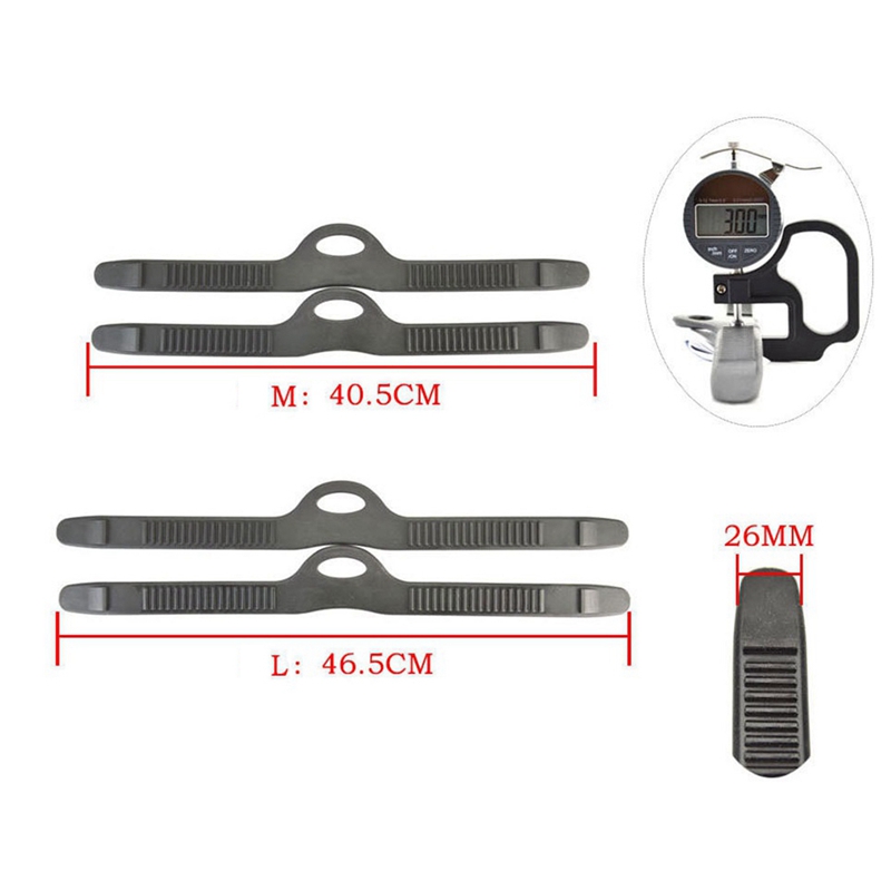 1 Pair Quick Release Universal Adjustable Swimming Fins Strap Rubber ...