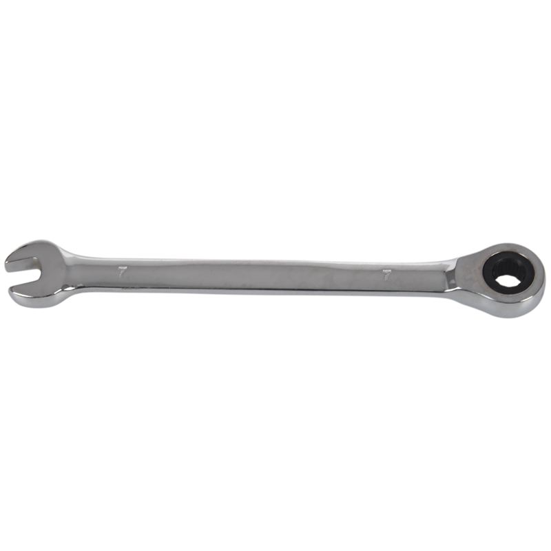 Steel Fixed Head Ratcheting Ratchet Spanner Gear Wrench Open End & Ring ...