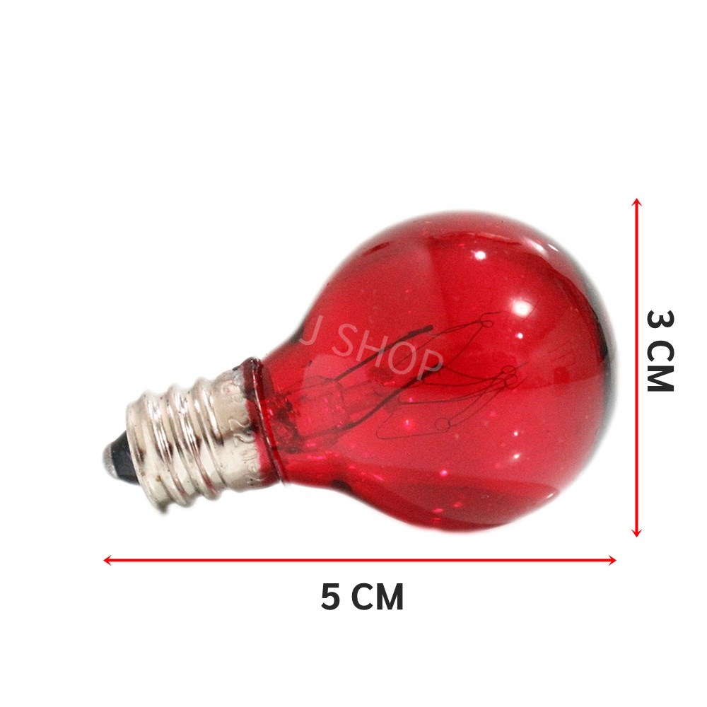 Zeazon (แพ็ค 10 หลอด ลดพิเศษ) หลอดปิงปอง G-30 สีแดง ใส ขนาด 10W ขั้วเกลียว E12 สำหรับ ประดับตก ...