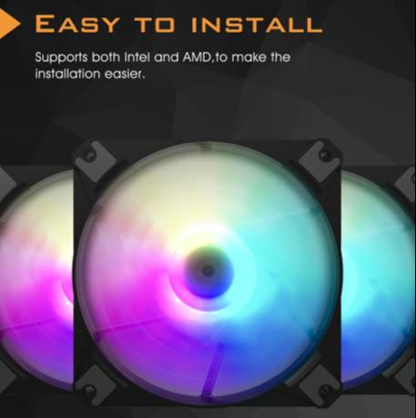 DarkFlash DX240 black PC CPU water Cooling Liquid with 12mm RGB pc ...