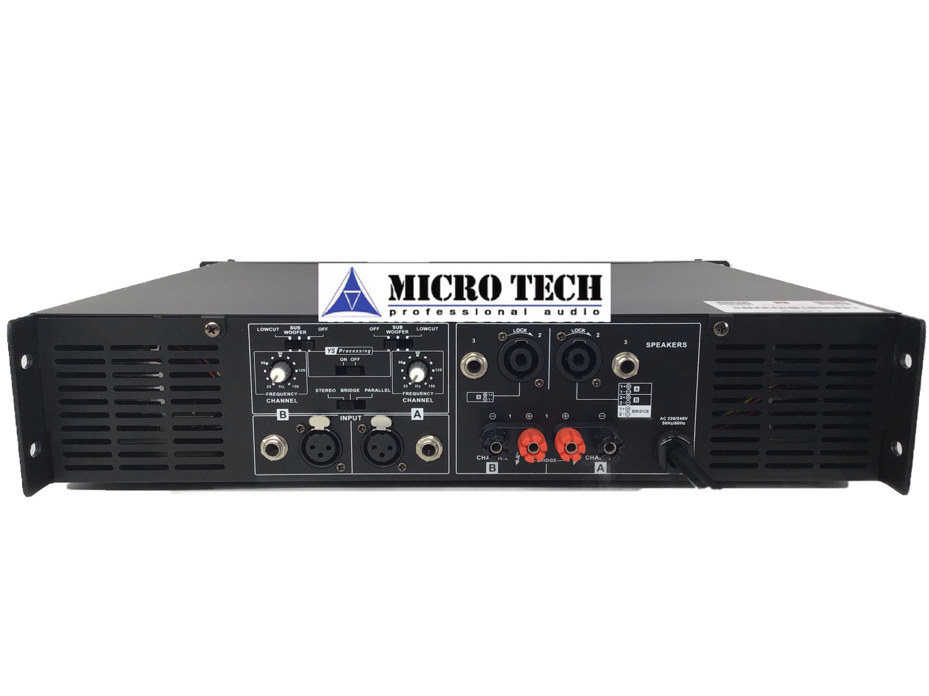 MICRO TECH รุ่น MT-3800 เพาเวอร์แอมป์เครื่องขยายเสียงทรงพลัง 2CH (750w) สินค้าใหม่แกะกล่องทุก ...