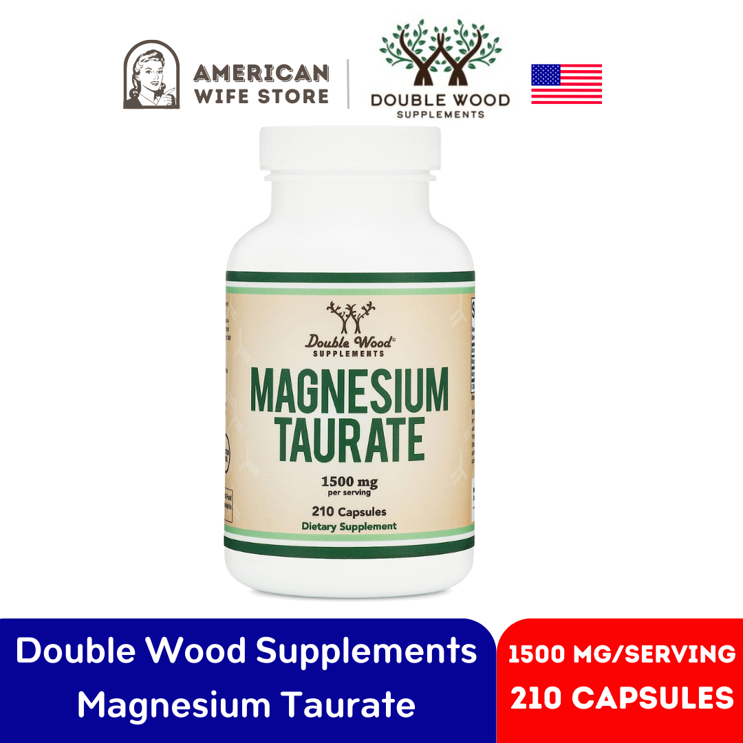 Magnesium Taurate, Double Wood แมกนีเซียม 1,500 mg 210 capsules ...