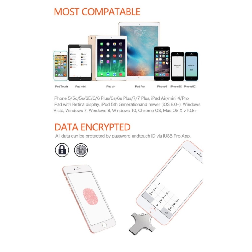 (ของแท้) iDrive iDiskk Pro LK-813 163264128GB 3in1 USB2.0 แฟลชไดร์ฟ ...