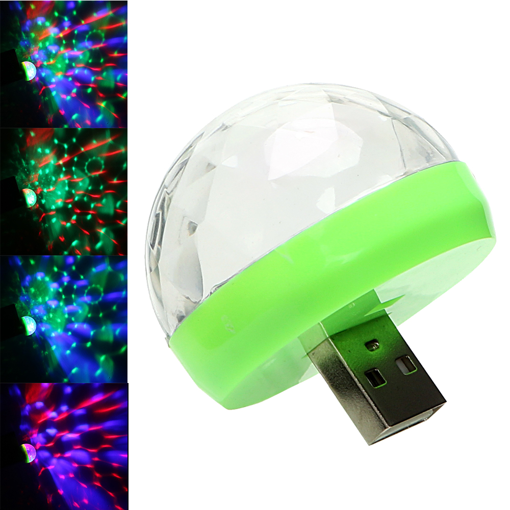 Car DJ Disco Ball Light LED Atmosphere Lights Decorative Lamp with USB ...