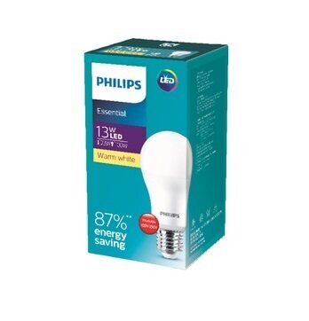 Philips หลอดไฟ LED Bulb 13W สีวอมไวท์ (3000K) ขั้ว E27 ขนาด 13 วัตต์ ...
