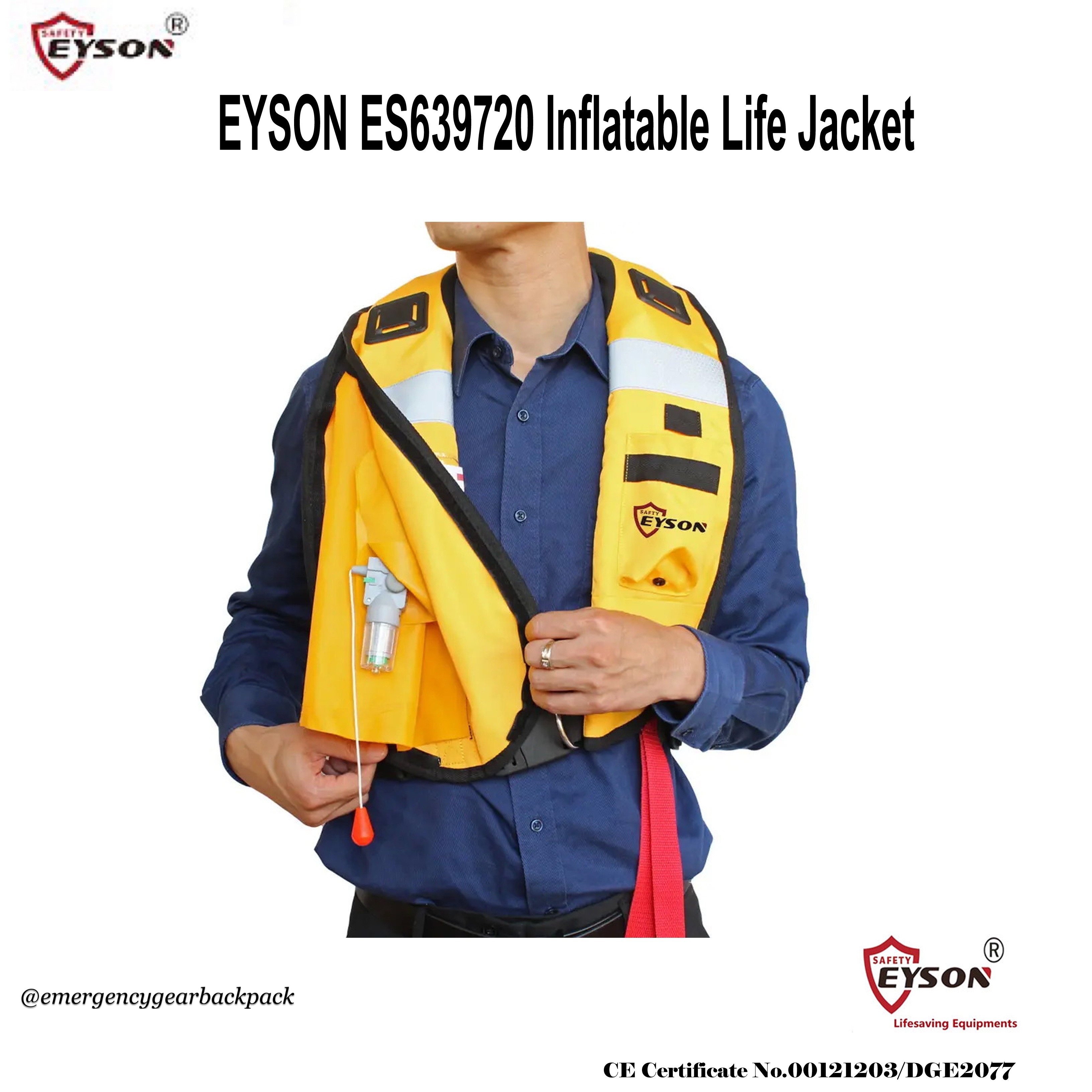 EYSON ES639720 Inflatable Life Jacket CE Certified ...