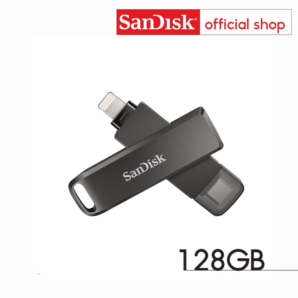 SanDisk iXpand Flash Drive Luxe 128G (SDIX70N-128G-GN6NE) แฟลชไดรฟ์2in1ใช้สำหรับ iPhone และ USB ...