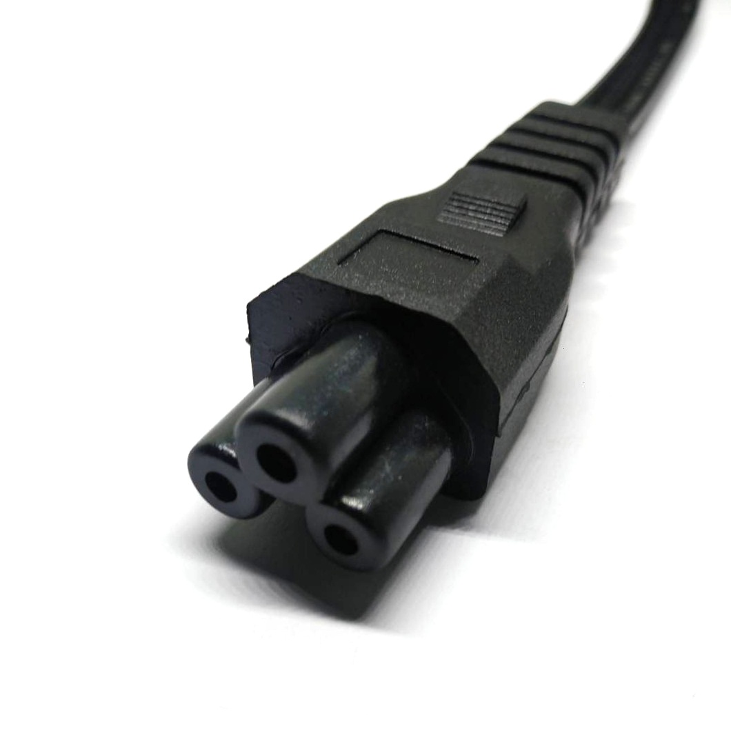 สายไฟโน๊ตบุ๊ค แบบ 3 พิน สายแบน Laptop Power Cable 1.8m USA Plug IEC C5 ...