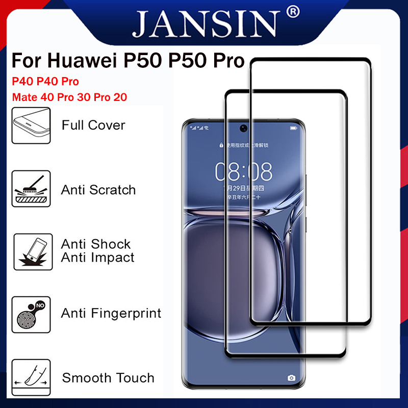 【ชื้อ 1 ชิ้น แถม 1 ชิ้น】Full Cover Tempered Glass For Huawei P50 P50 ...
