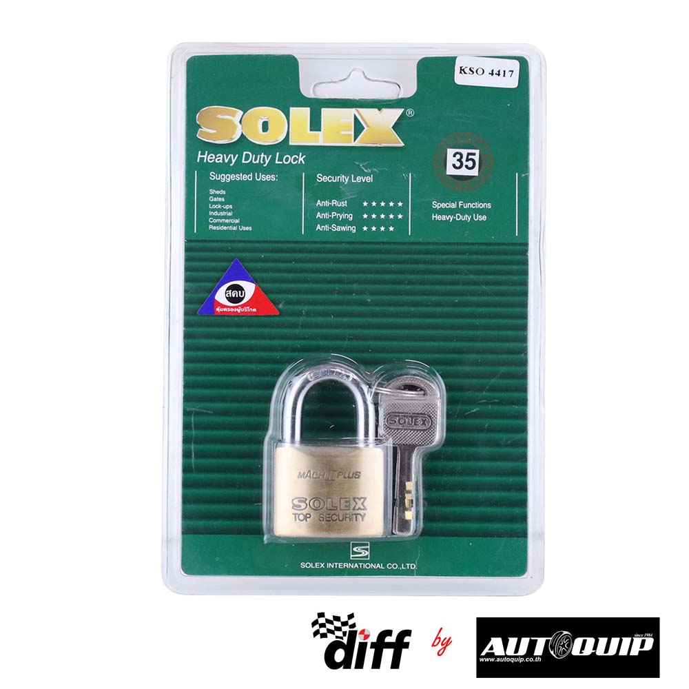 SOLEX กุญแจคล้อง MACH-II PLUS 35 mm. | Lazada.co.th