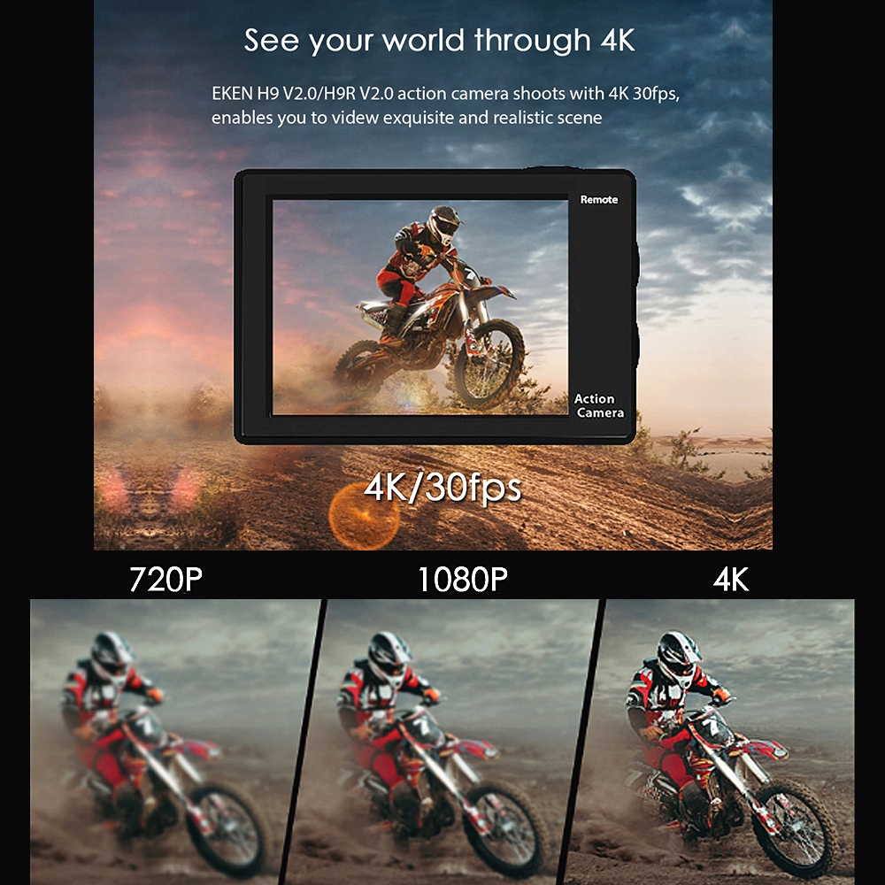 【Ready Stock】 Original Eken H9R / H9 Ultra HD 4K Action Camera 30M ...