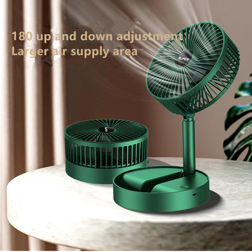 SUPER LAICAI-1พัดลมตั้งโต๊ะแบบพกพา ไร้สาย มีแบตในตัว พับเก็บได้ ปรับ ...