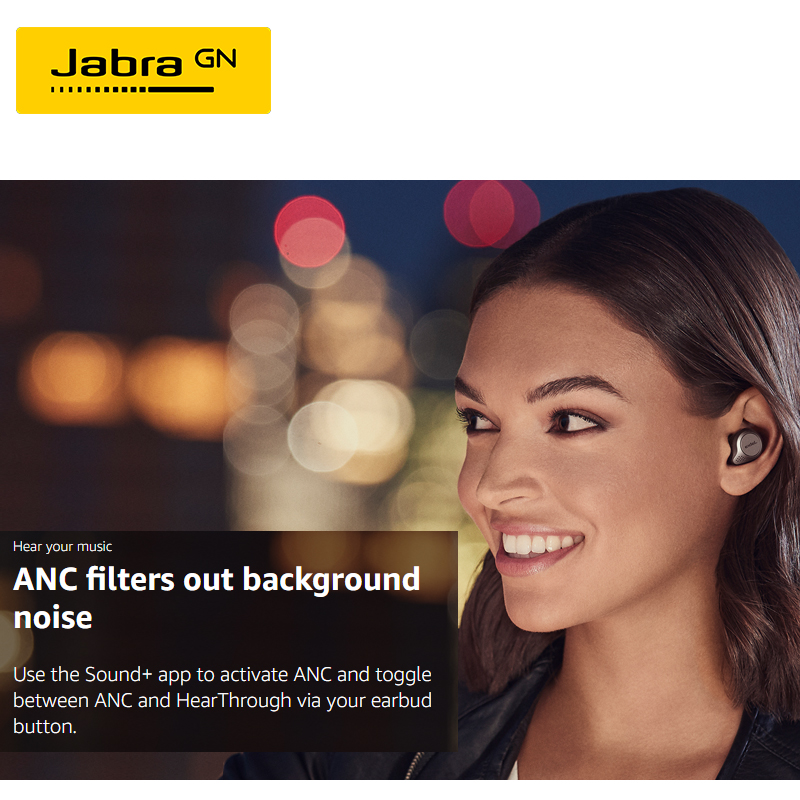 รับประกัน 3 เดือนJabra Elite 75T True Wireless Bluetooth Earbuds ไมโครโฟนในตัว Sport Waterproof ...