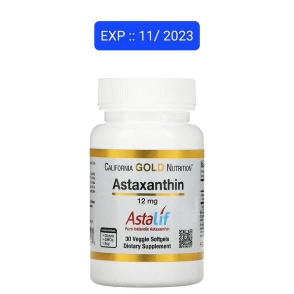 ︎พร้อมส่ง ︎ แอสต้าแซนทิน 12 mg Astaxanthin 12 mg 30 Veggie Softgels ...