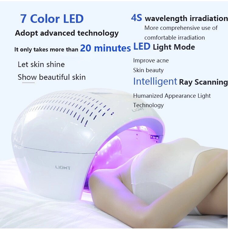 7 สี LED PDT LED Photon Light Therapy Facial Body Beauty SPA PDT หน้ากากกระชับผิว Rejuvenation ...