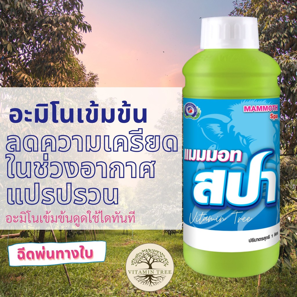 อะมิโนเข้มข้น ลดความเครียดให้ต้นพืช แมมมอท สปา 1ลิตร - Cup of tree - ThaiPick