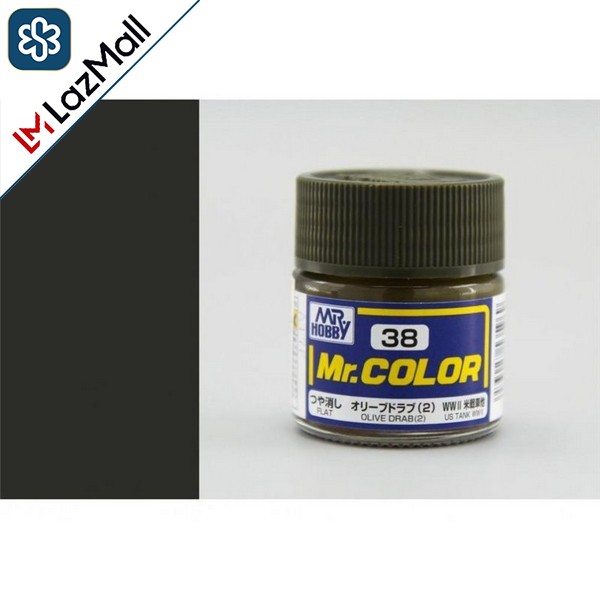 Mr.Hobby Mr.Color C38 Olive Drab (2) Flat (10ml) 4973028535969 - Heaven ...