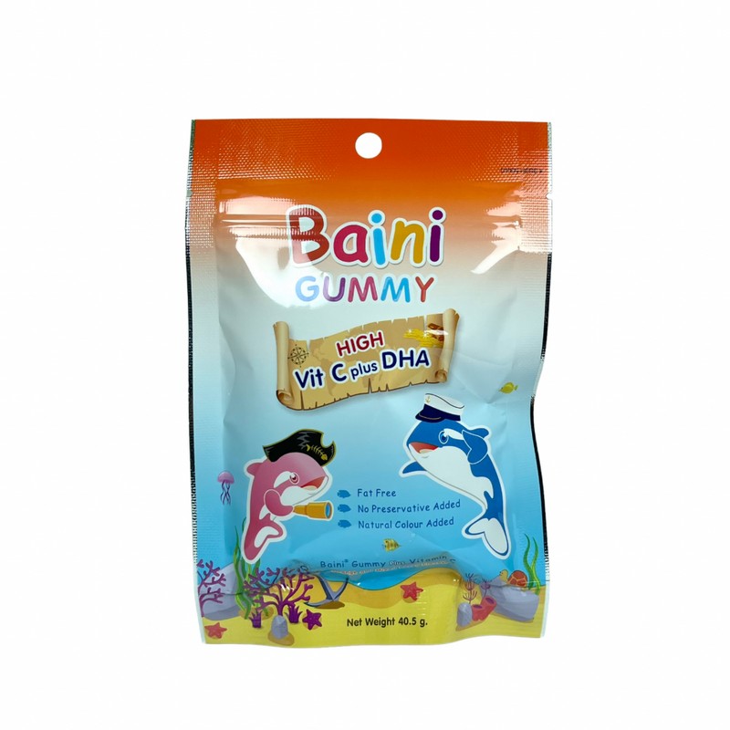 Bain Gummies Baini Gummy DHA 70 เบนิ เบน กัมมี่ส์ 40.5 กรัม 18 ชิ้น 1 ...