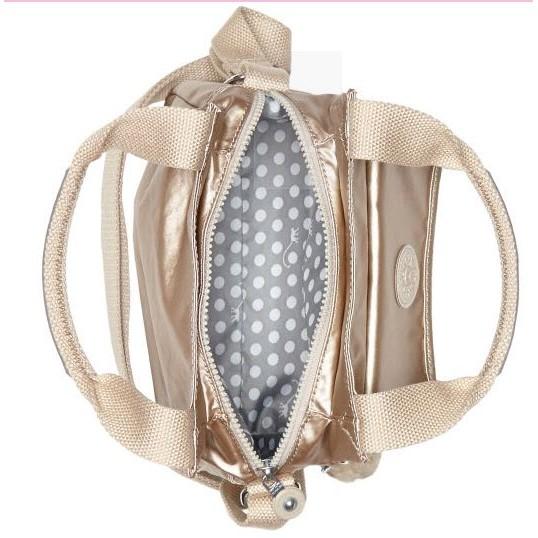 กระเป๋า Kipling Fairfax small metallic - toasty gold ของแท้ ...