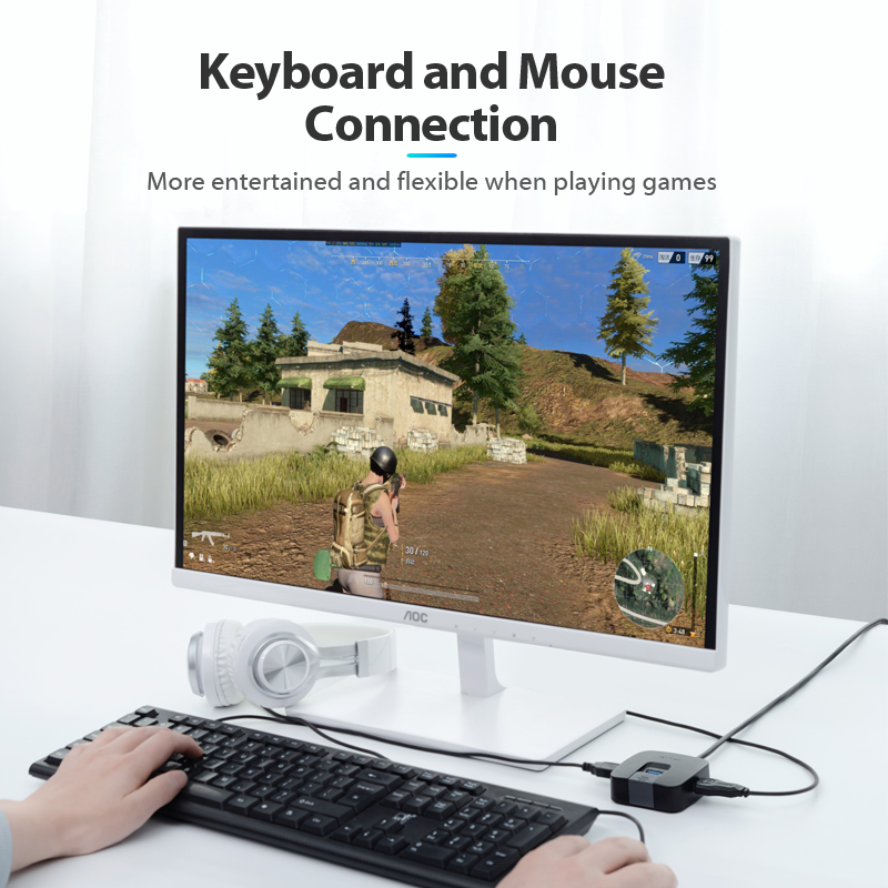 Vention USB Hub 3.0 Multi USB Splitter 4 Port for Laptop USB Flash ...