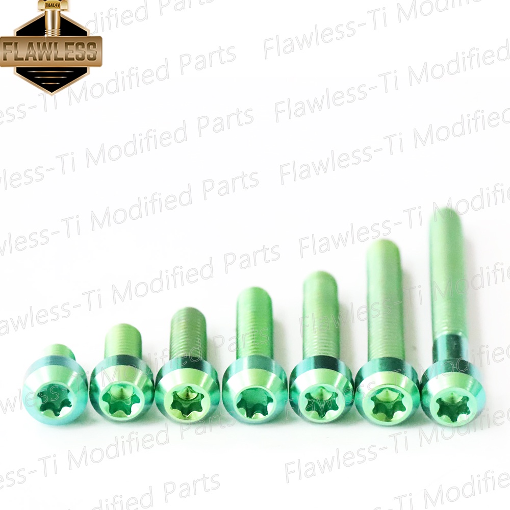 Flawless-ti Gr5 น็อตคลัทช์เครื่องยนต์ไทเทเนียม M6×10 12 15 20 25 30 35 ...