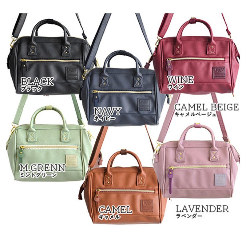 anello กระเป๋าสะพายข้าง Retro Mini Boston Shoulder Bag Anello 2 way pu ...