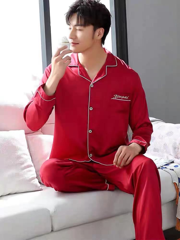 tichada 2222-3 ชุดนอนน่ารัำๆแขนยาวขายาวผ้าซาตินนิ่มๆสีสดสวยงาม ไม่เครืองผิดใส่สบาย สไตล์เกาหลี ...