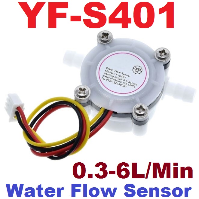 YF-S401 Hot Coffee Flow Meter Counter 0.3-6L/Min Water Flow Sensor วัด ...