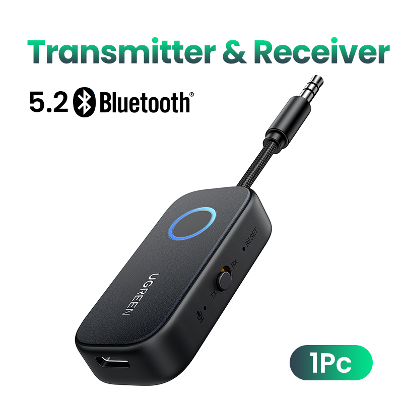 UGREEN Bluetooth 5.2 Transmitter Receiver 2-in-1 Wireless 3.5mm Aux ...