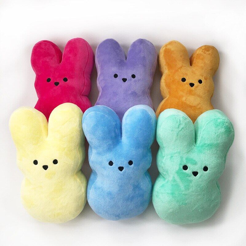 Kawaii Easter Bunny Peeps Bunny Plush Toys Cartoon Cute Rabbit Stuffed ...