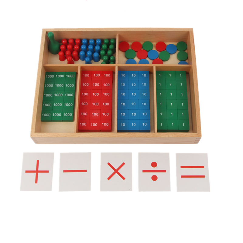 Montessori Stamp Game W Mathematical Symbols Decimal System Educational ...