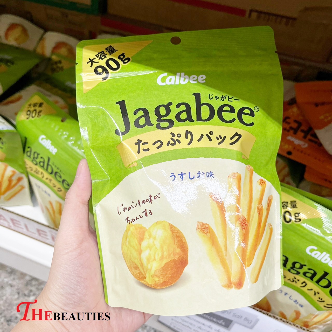 Calbee Jagabee Light Salt Big 90 G. 🇯🇵 Made in Japan 🇯🇵 มันฝรั่งแท่งอบ ...