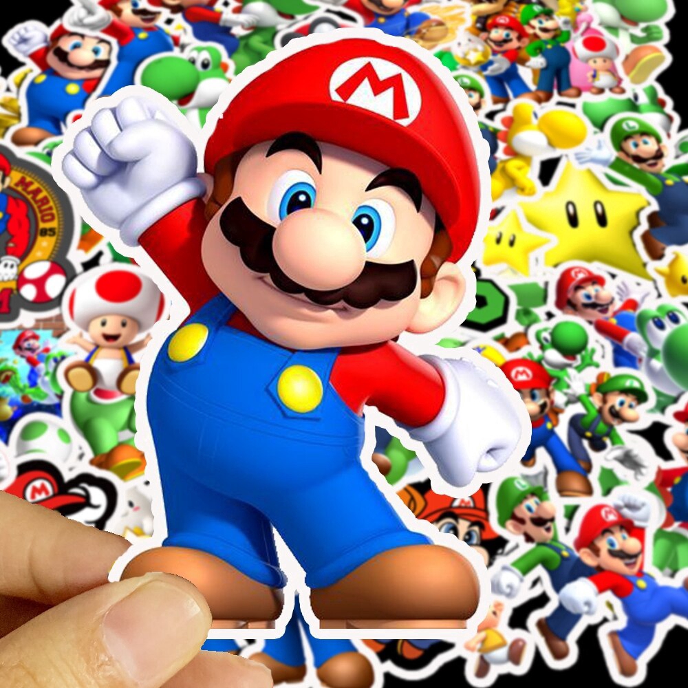 50100 PCS Cartoon Super Mario Stickers For Chidren Kids Toy Waterproof ...