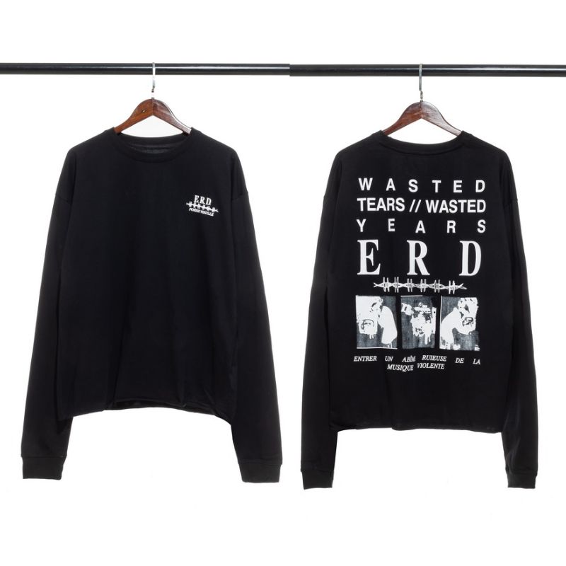 ภาพถ่ายจริง ERD เสื้อยืดที่มีคุณภาพสูงสะดวกสบายเสียผ้าฝ้ายแขนสั้นท็อปส์ ...