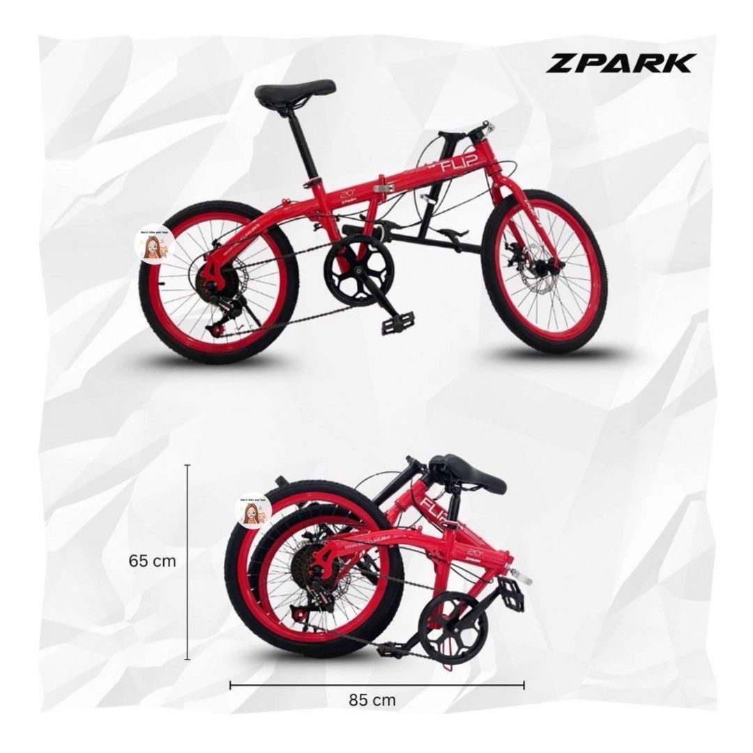 7เกียร์ดิสเบรคหน้าหลัง จักรยานพับ20นิ้ว ZPARK FLIP OSAKA มีเกียร์ ...