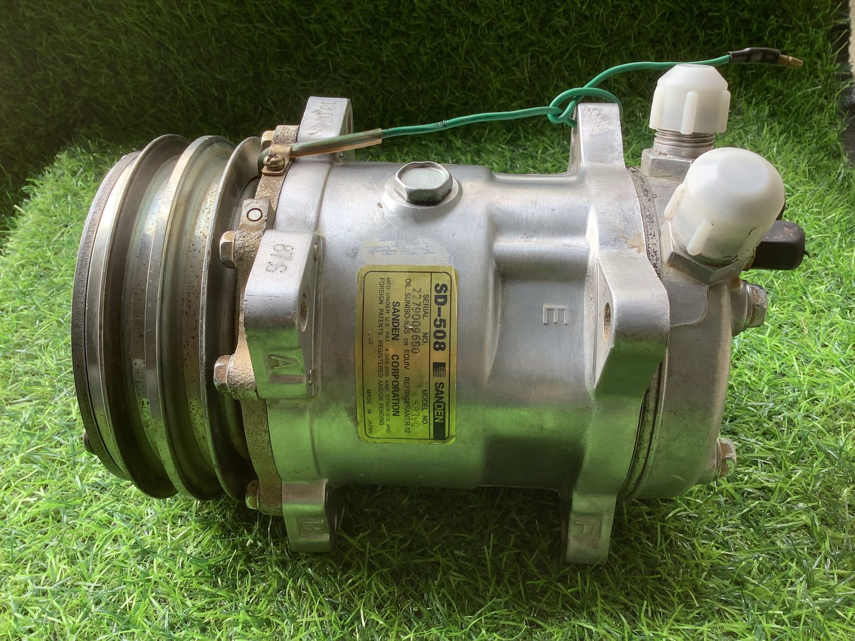 คอมแอร์รถยนต์มือสอง ซันเด้น 508 24V หัวแฟร์เตเปอร์ 2 ร่อง SD 508 ...