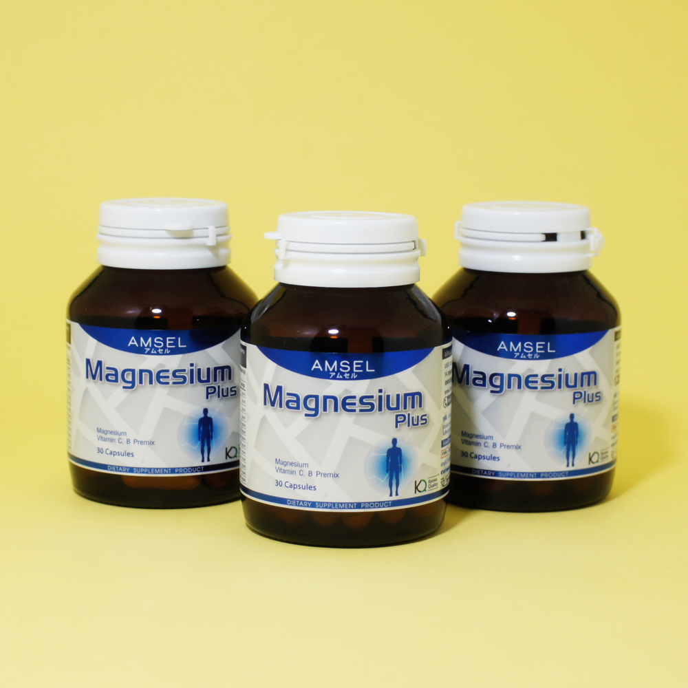 AMSEL Magnesium Plus ช่วยอาการปวดหัวไมเกรน ป้องกันตะคริว ควบคุมความดัน ...