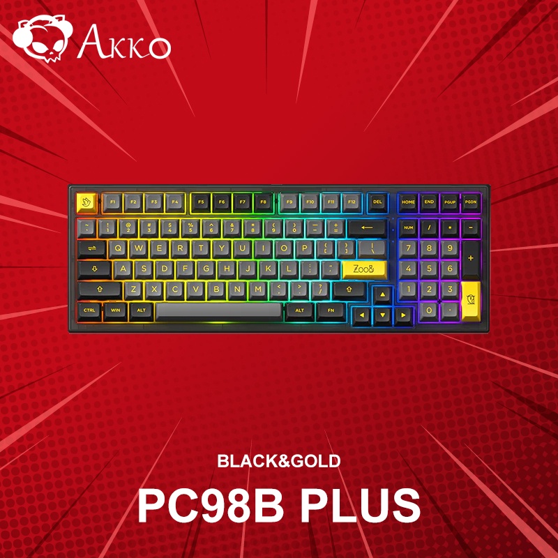 คีย์บอร์ด Akko PC98B Plus Black&Gold (ภาษาอังกฤษ) ประกันศูนย์ 1 ปี ...