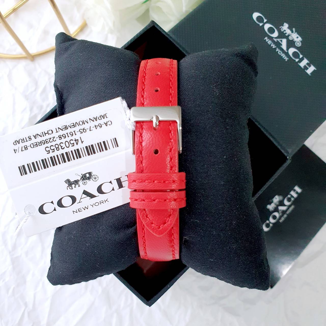 MeBrandOutlet #Coach Boyfriend Red Strab Silver Dial Crystal #14503855 ...