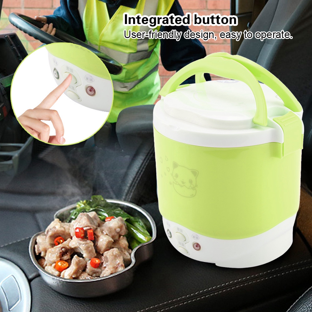 Car rice cooker 24V 100W 1L electric portable multifunction rice cooker ...
