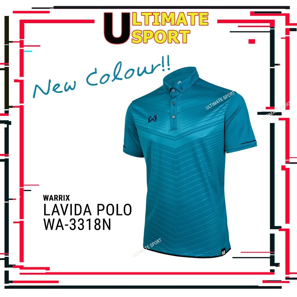 Warrix เสื้อโปโลวาริกซ์แขนสั้น พิมพ์ลาย วอริกซ์ WA-3318N 3318 LAVIDA สีใหม่ ทองเขียวคราม ใส่สบาย ...
