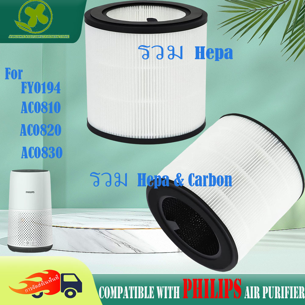 ของแท้ สำหรับ ไส้กรอง แผ่นกรอง Philips air purifier ac0820 fy0194 HEPA ...