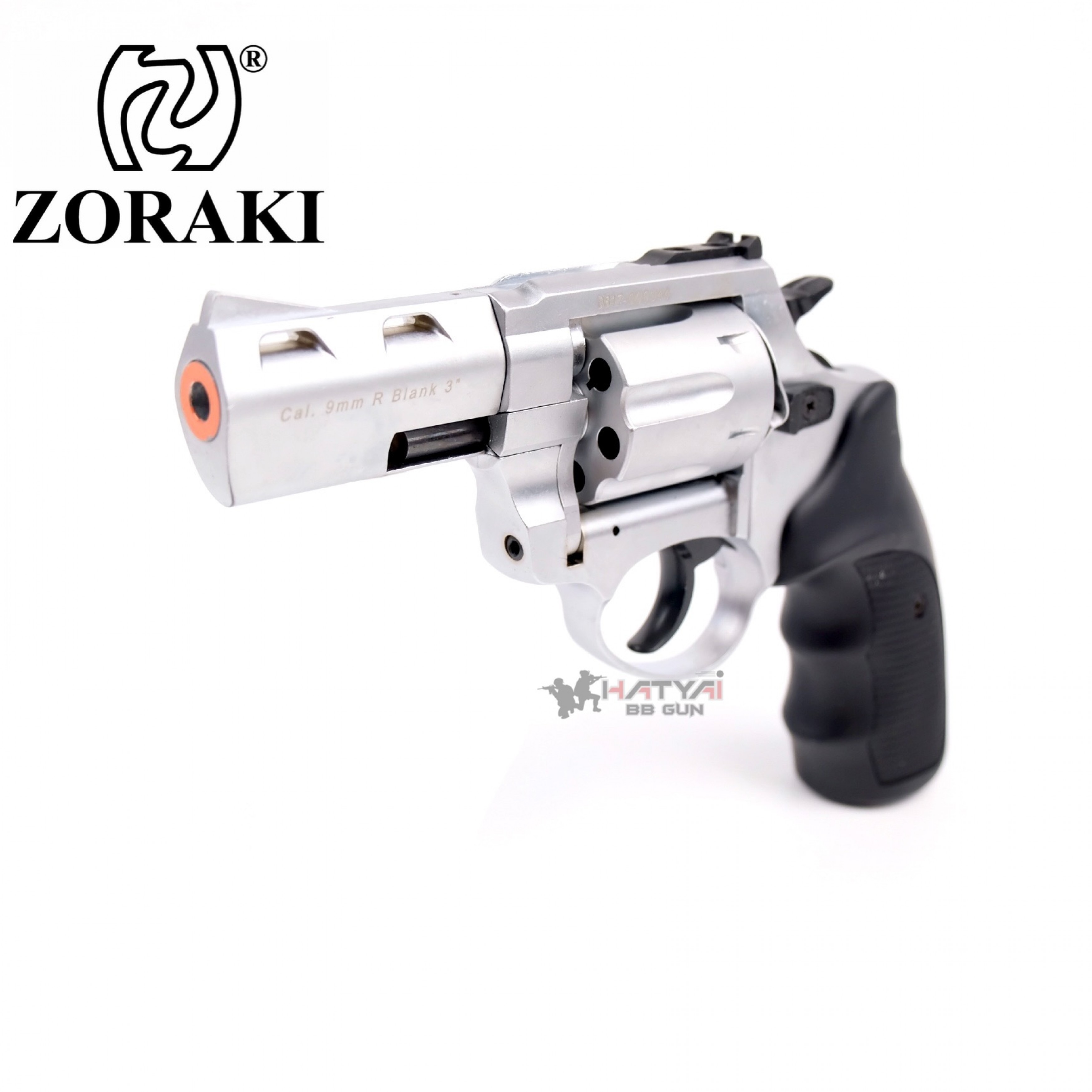แบลงค์กัน ZORAKI REVOLVER R1 2.5” สีเงินด้าน BLANK GUN ผู้ซื้อต้องมี ...