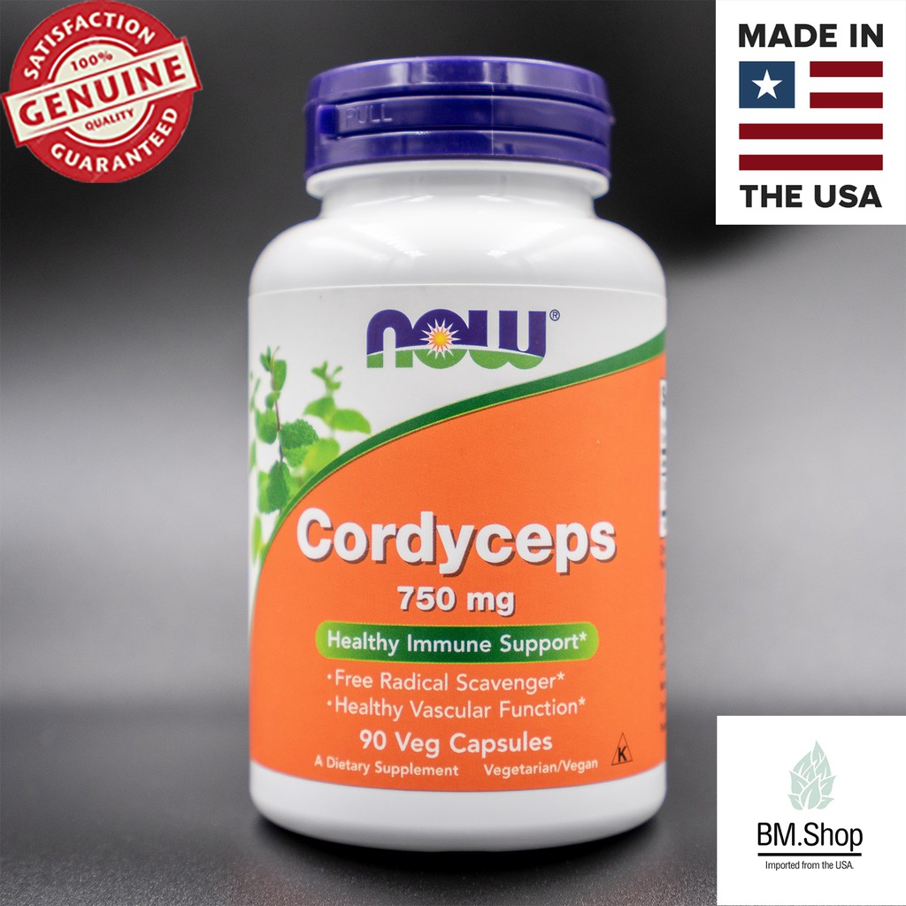 [พร้อมส่ง] ถังเช่า Now Cordyceps 750 mg 90 capsules แคปซูล นำเข้าจาก ...