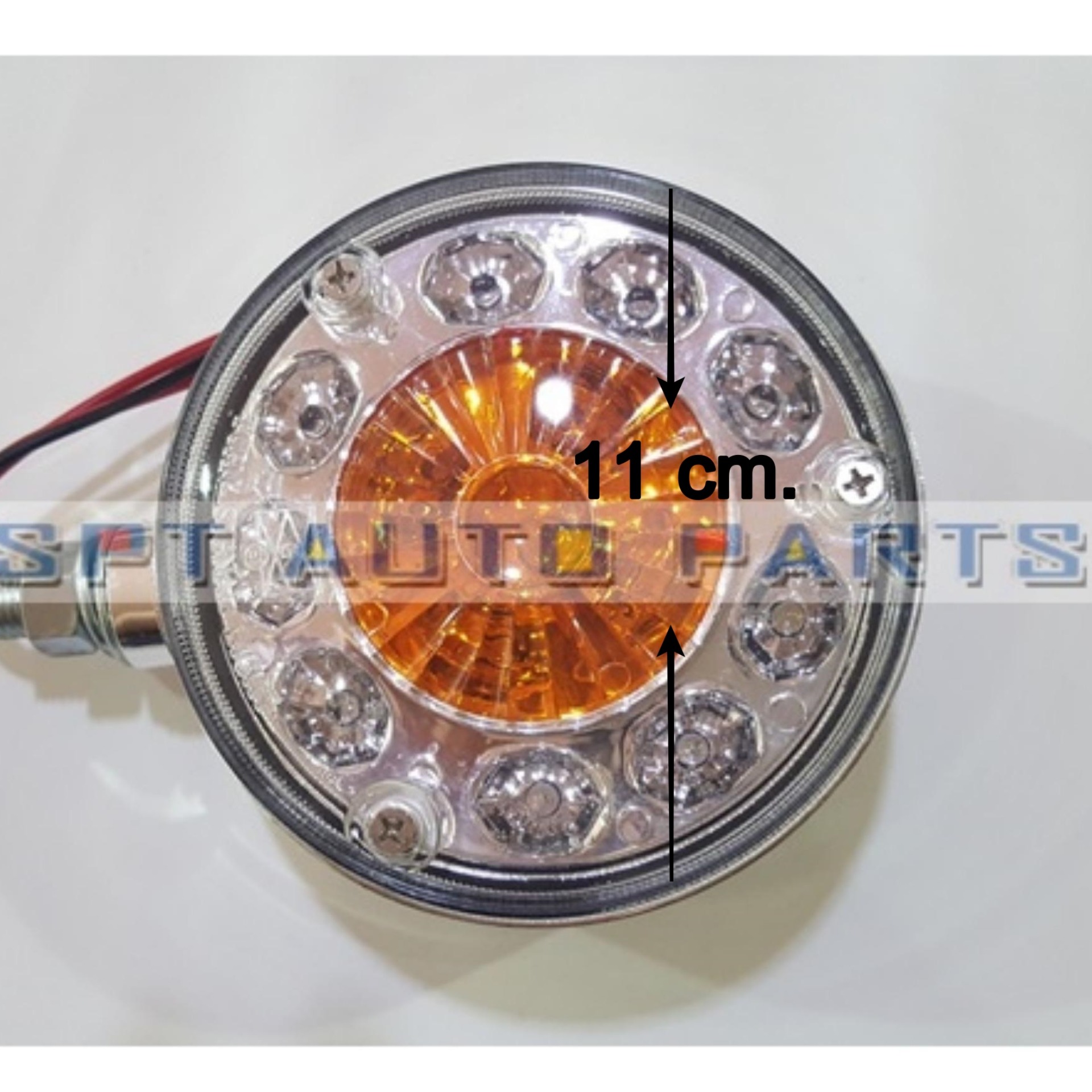 24V ไฟสัญญาณ 2 หน้า 838 ขนาด 4.5x4.5" นิ้ว 24V (หลอด LED สีส้ม-สีเขียว ...