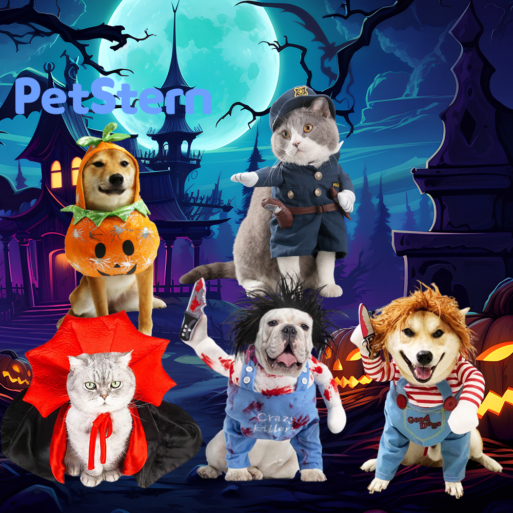 PetSternHalloween Cosplay Costumes for Pets Dogs Cats New Years Day ...