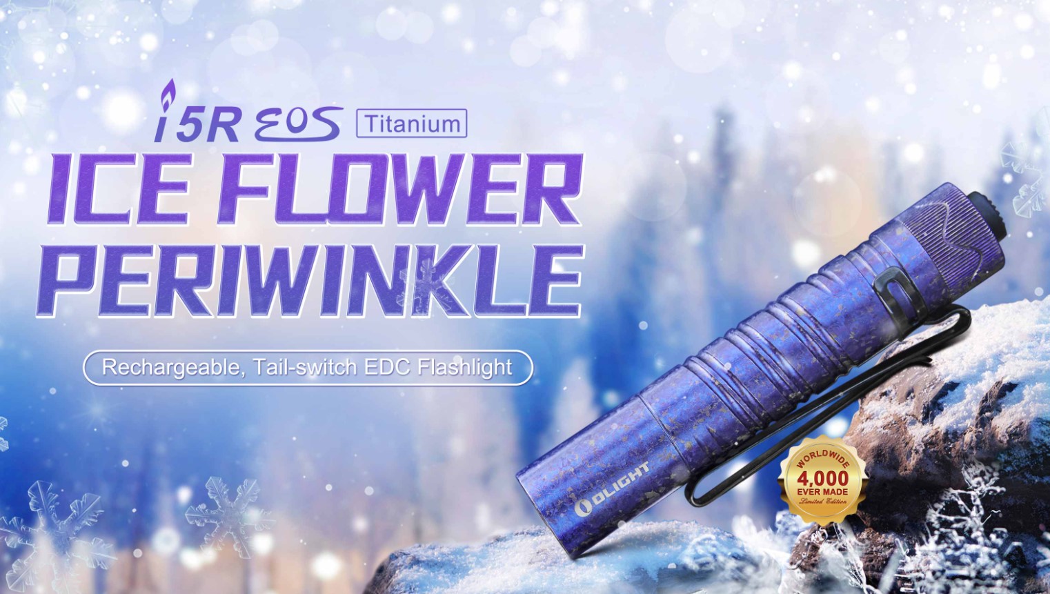 Olight i5R ice flower periwinkle ***Limited Edition Titanium alloy ...
