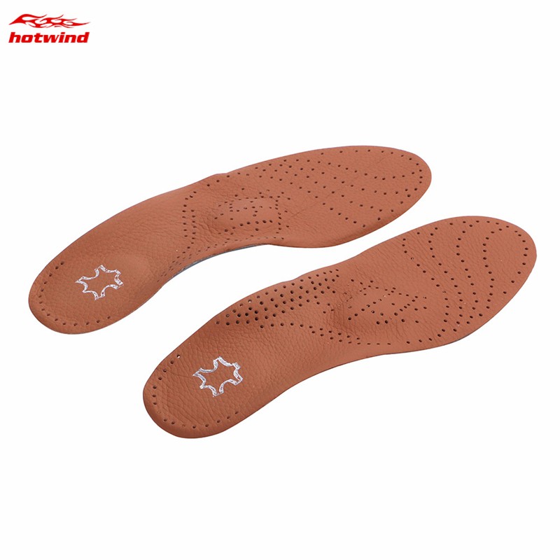 HW Leather Orthotics Shoes Insoles Flat Foot High Arch Support ...