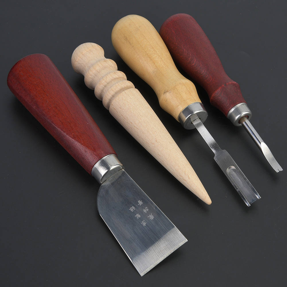 【ราคาถูกคุณภาพดี】19X Leather Craft Hand Tools Kit Stitching Sewing ...