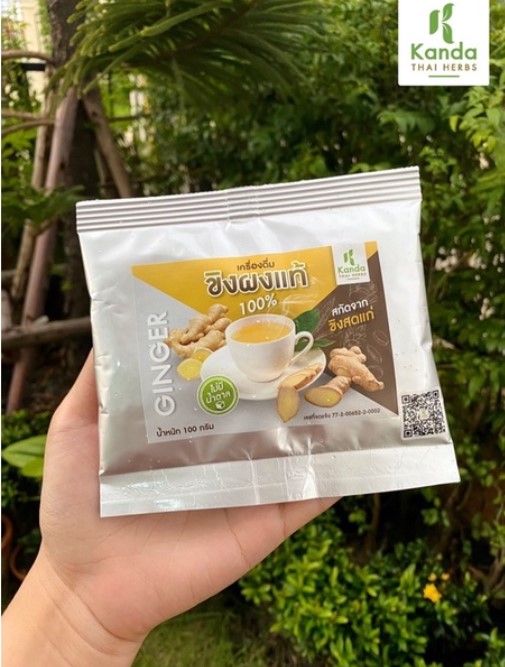 ขิงผงแท้ 100% ทำจากขิงแก่ แบรนด์ Kanda Thai Herbs โรงงานมาเองค่ะ ...